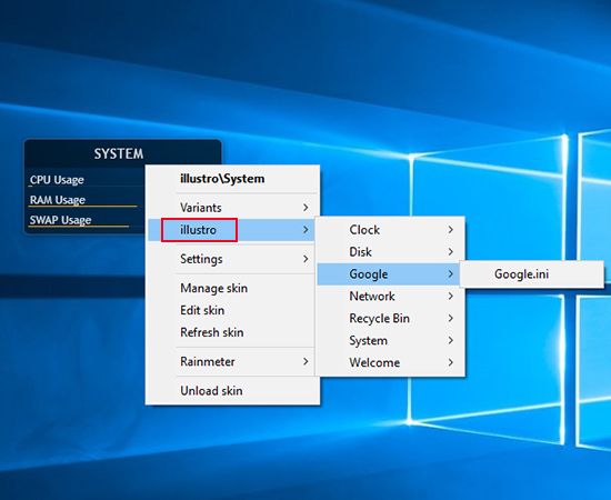 Làm Đẹp Windows 10 Đơn Giản với Rainmeter - Mytour